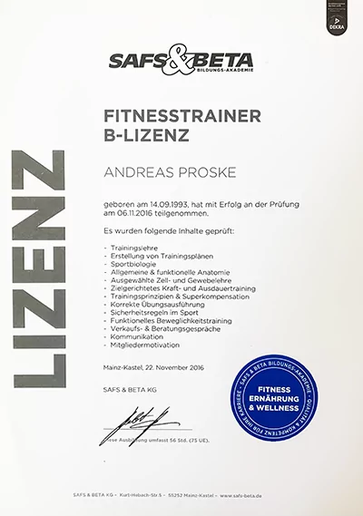 Personal Training by Andreas Proske